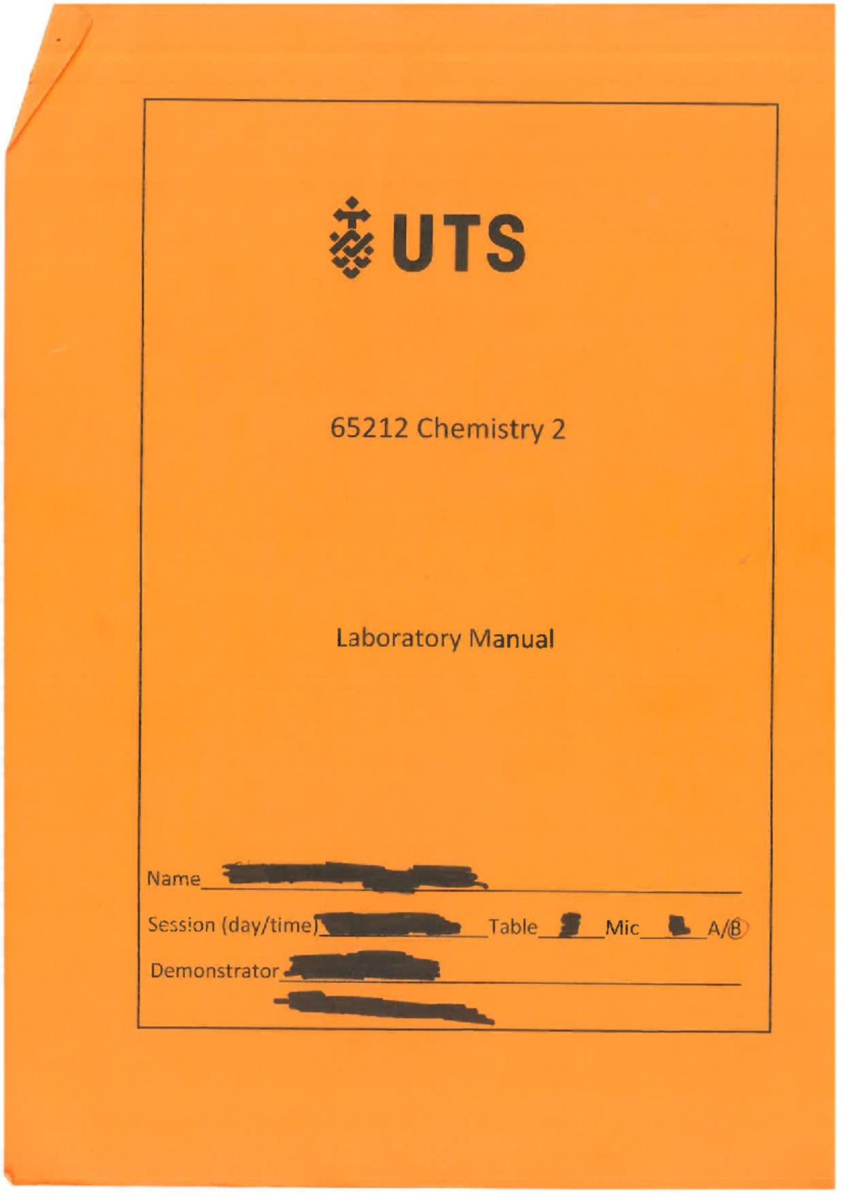 Chemistry 2 Lab book with answers - 065212 - Studocu
