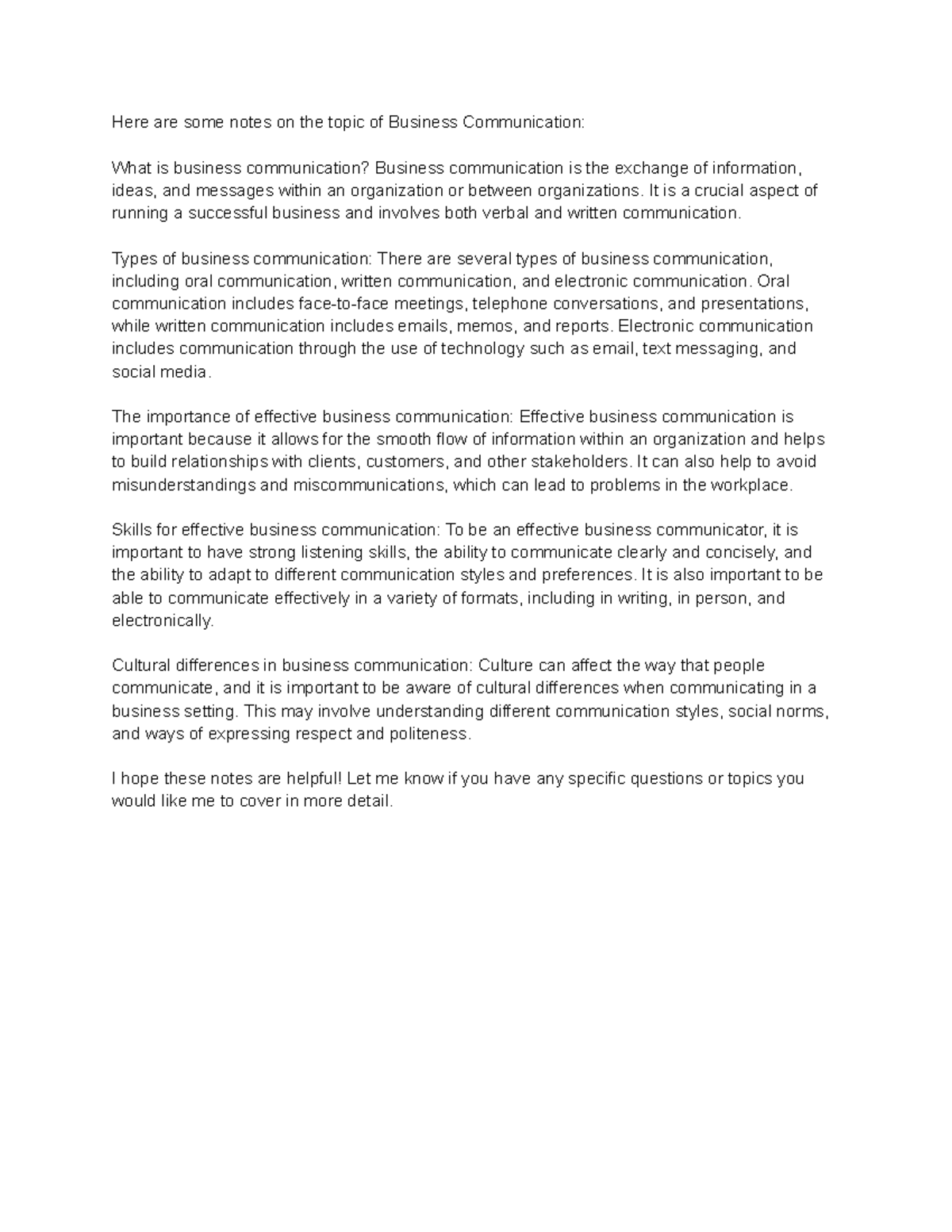 Business Communication - It is a crucial aspect of running a successful ...