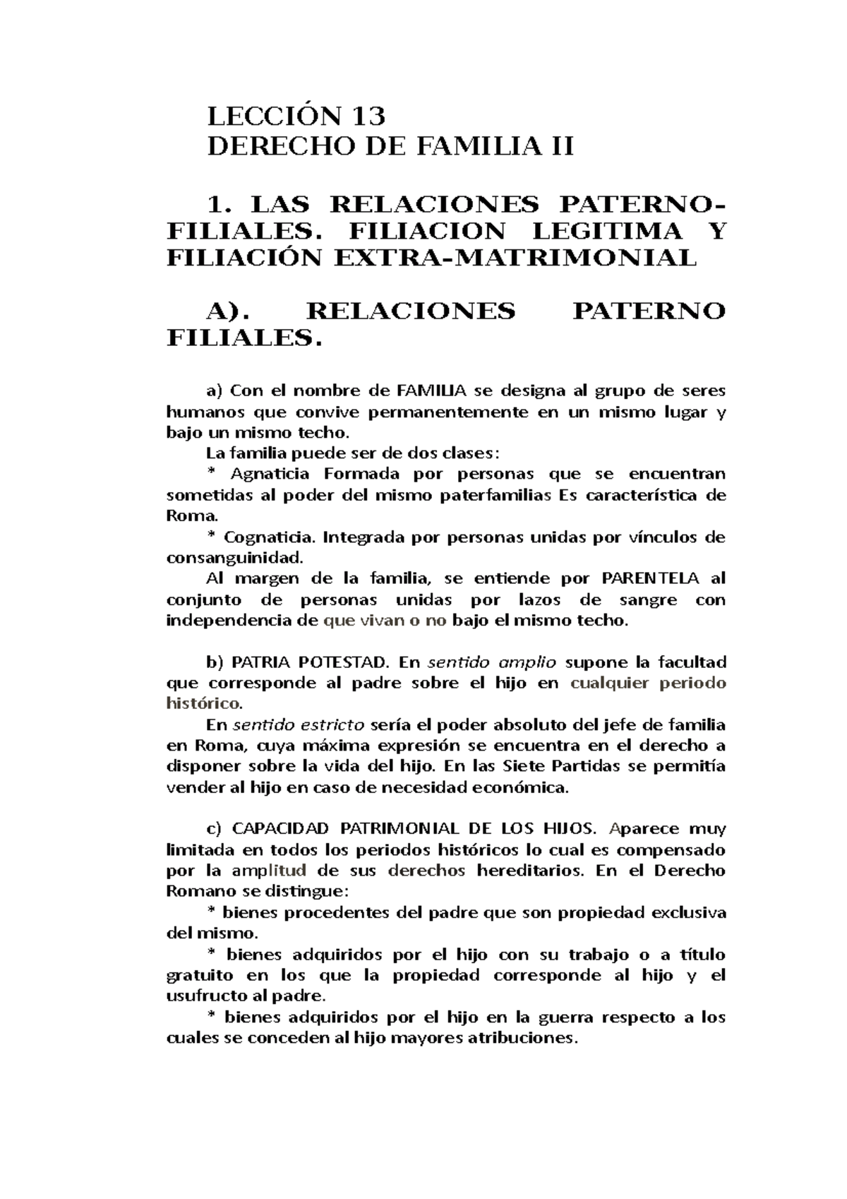 Tema 13 - Apuntes 1-17 - LECCIÓN 13 DERECHO DE FAMILIA II LAS ...