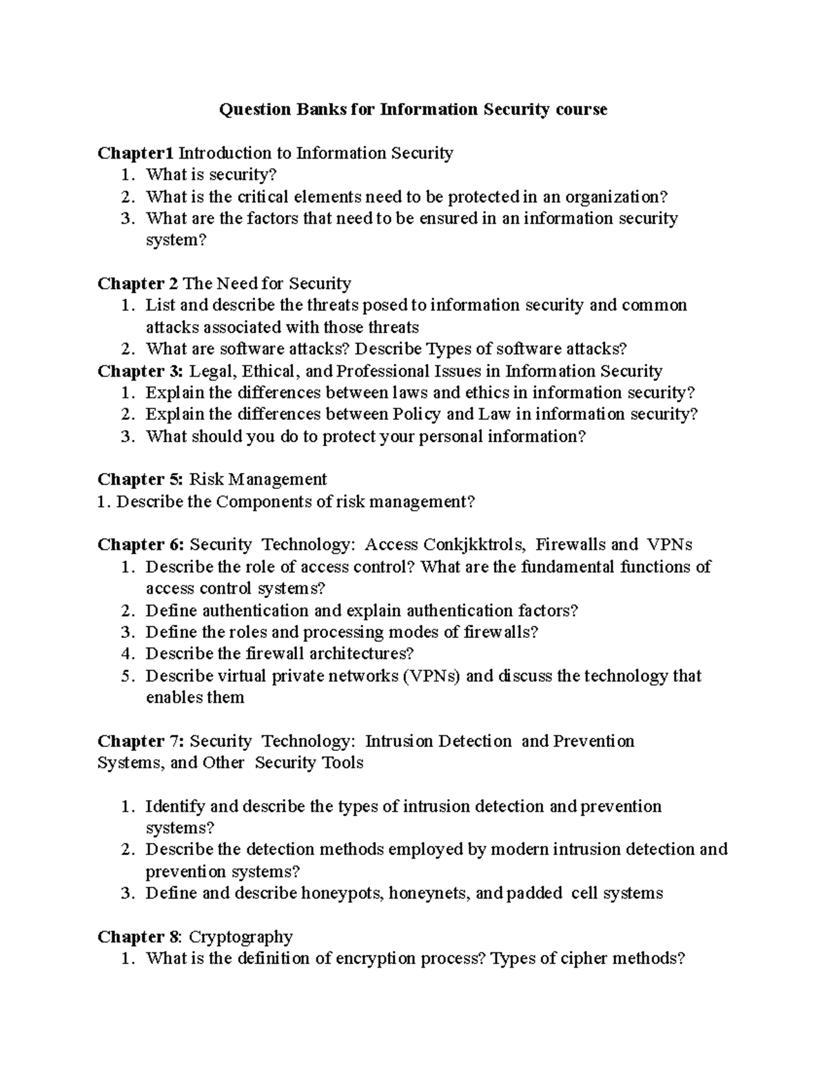 Security KB For Students - Question Banks for Information Security ...