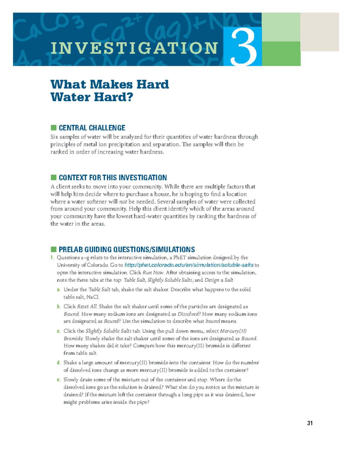 Lab+1+What+Makes+Hard+Water+Hard - 1 I NVESTIGATIONI NVESTIGATION 3 ...