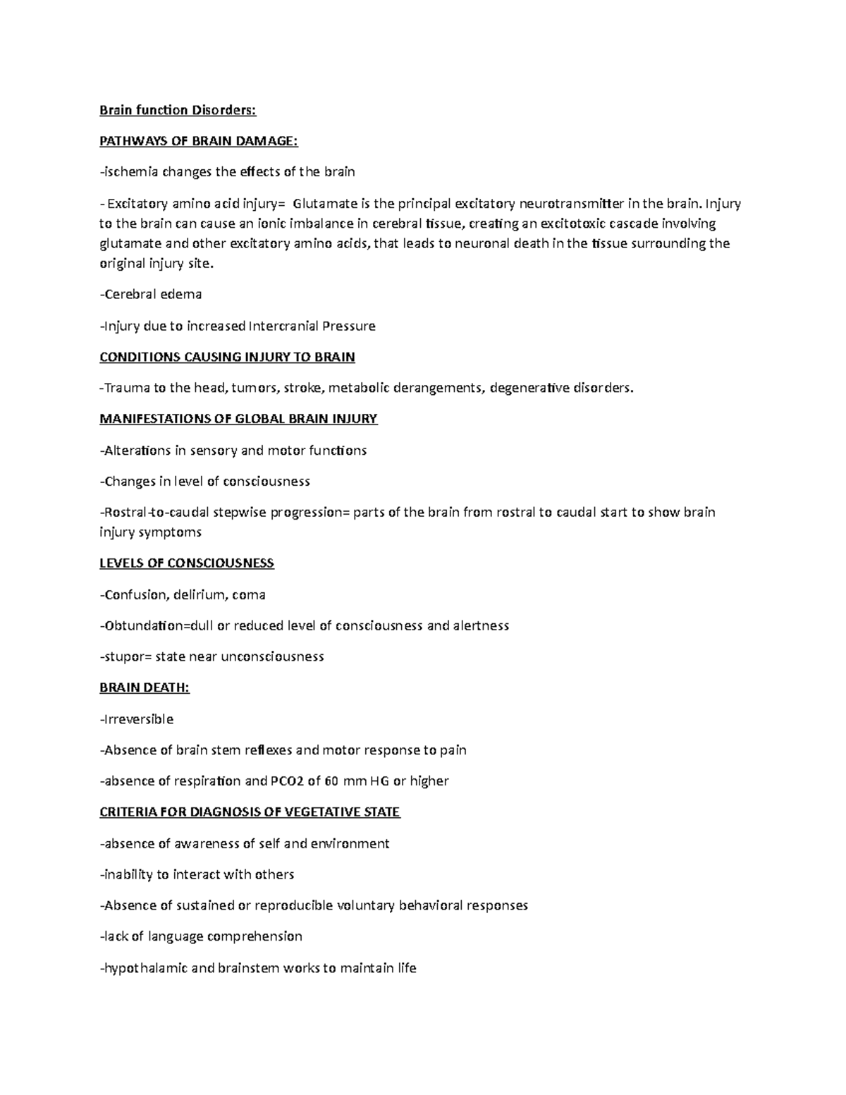 Chapter 16 patho - Brain function Disorders: PATHWAYS OF BRAIN DAMAGE ...