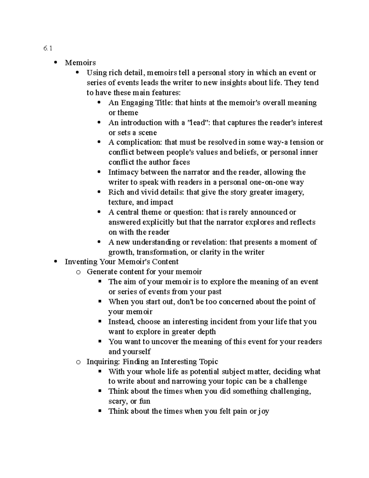 Memoirs - Instructions on how to write a memoir. You will have to write ...