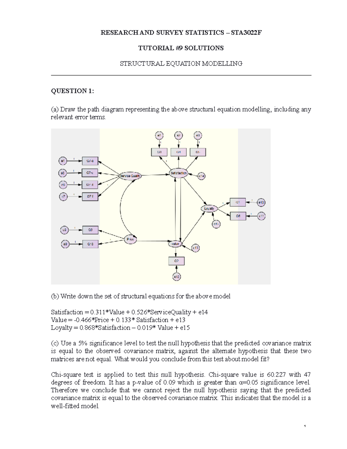 Tut9Solutions CH 10SEM - RESEARCH AND SURVEY STATISTICS – STA3022F ...