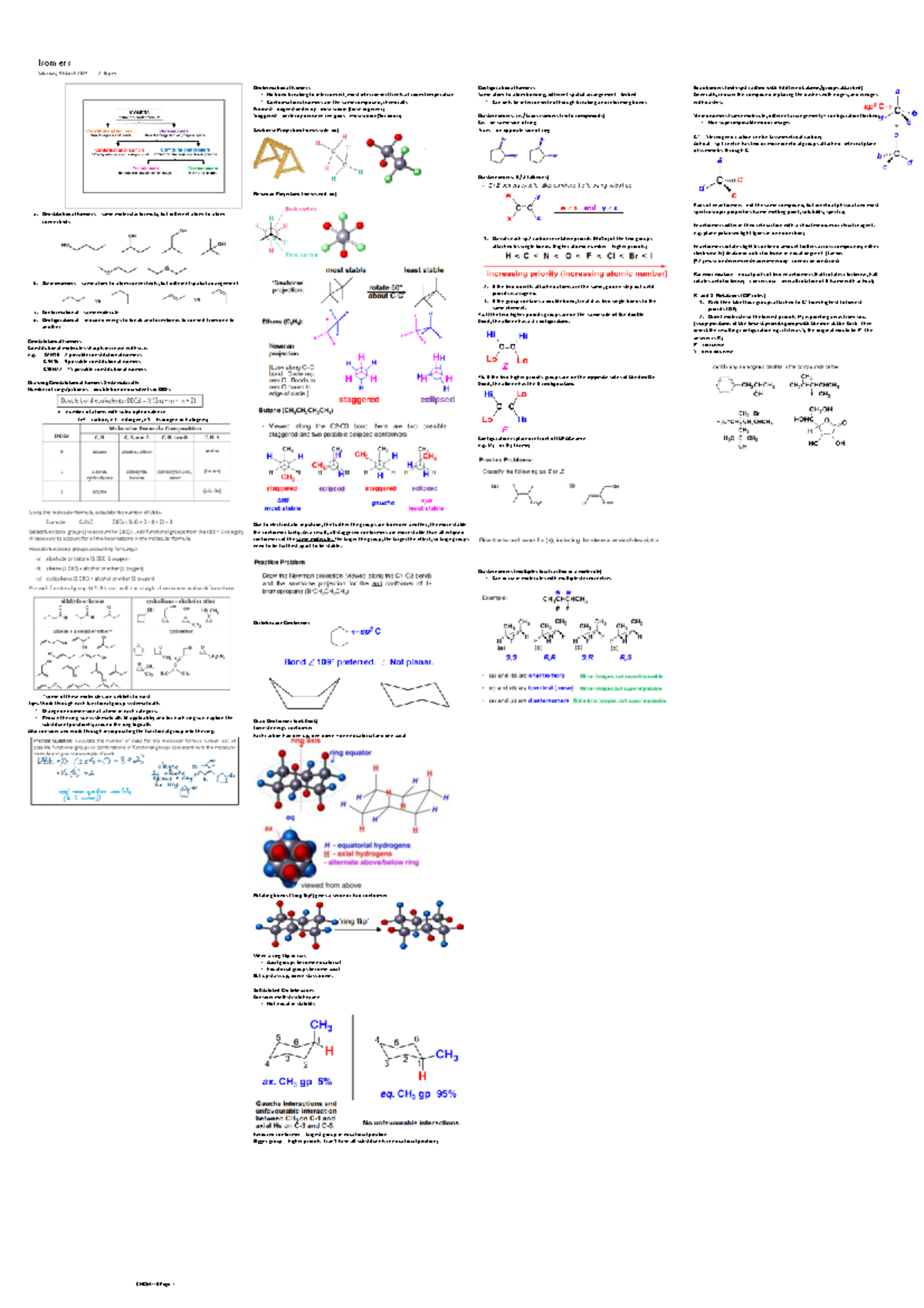 Isomers - Stereoisomers = same atom-to-atom connectivity, but different ...