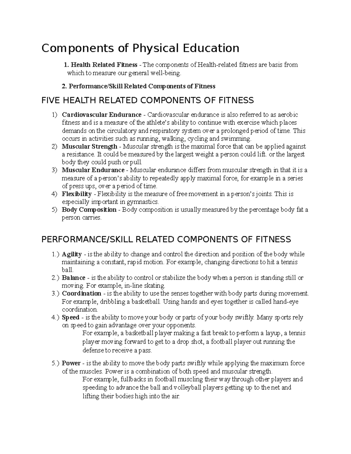 Inbound 7936074884725298338 - Components of Physical Education Health ...