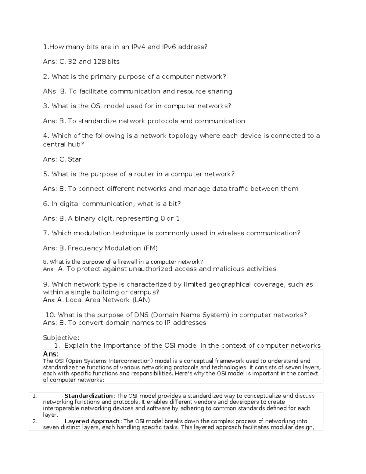 Network 1 worksheet - book - 1 many bits are in an IPv4 and IPv6 ...