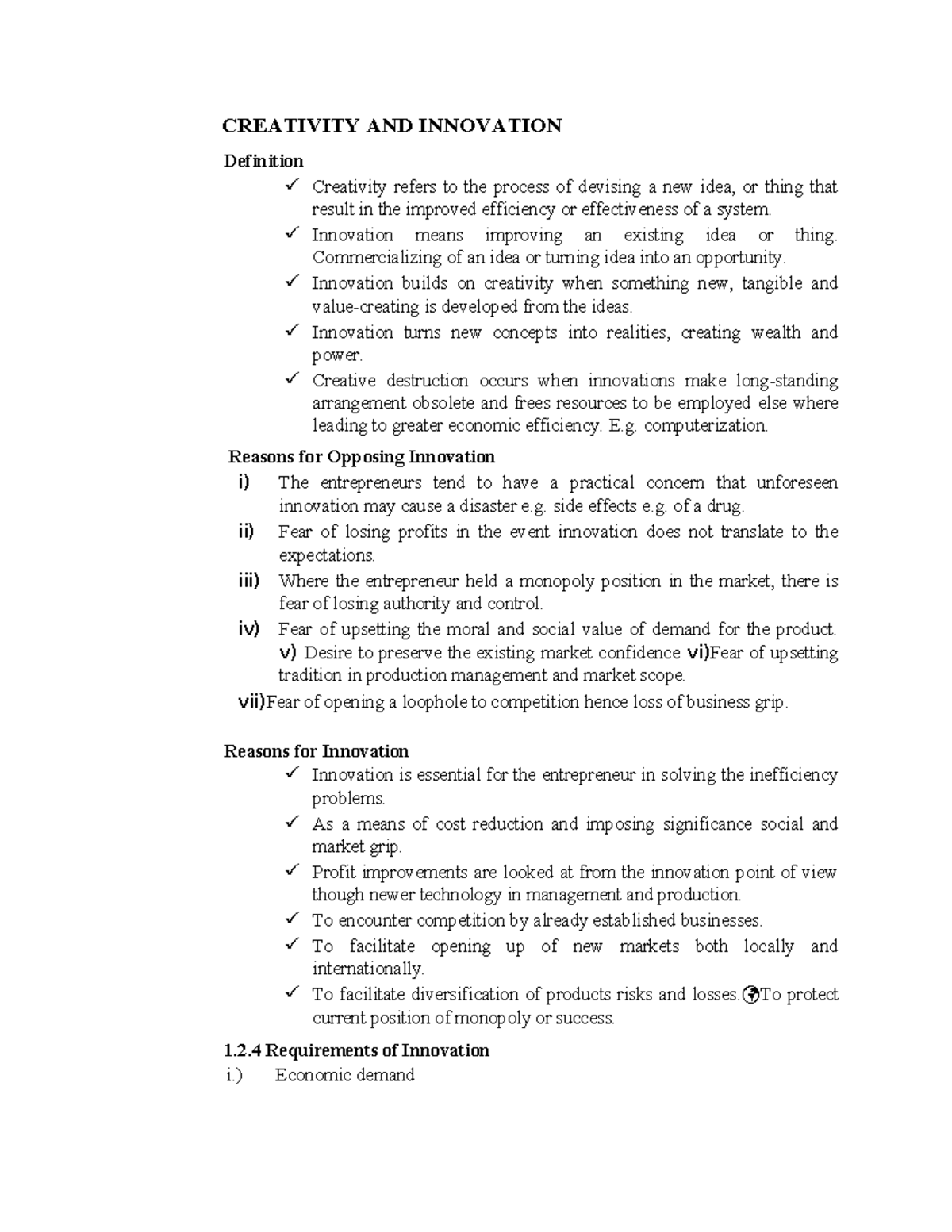 Creativity AND Innovation - CREATIVITY AND INNOVATION Definition ...