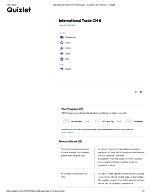 Study International Trade Chapter 14, 10, and 12 Flashcards Quizlet ...