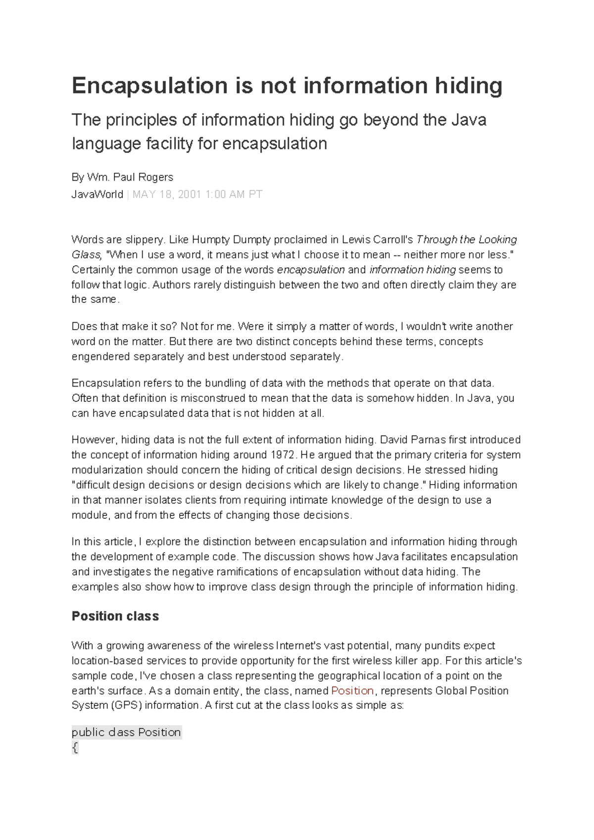 Encapsulationisnotinformationhiding - Encapsulation is not information ...