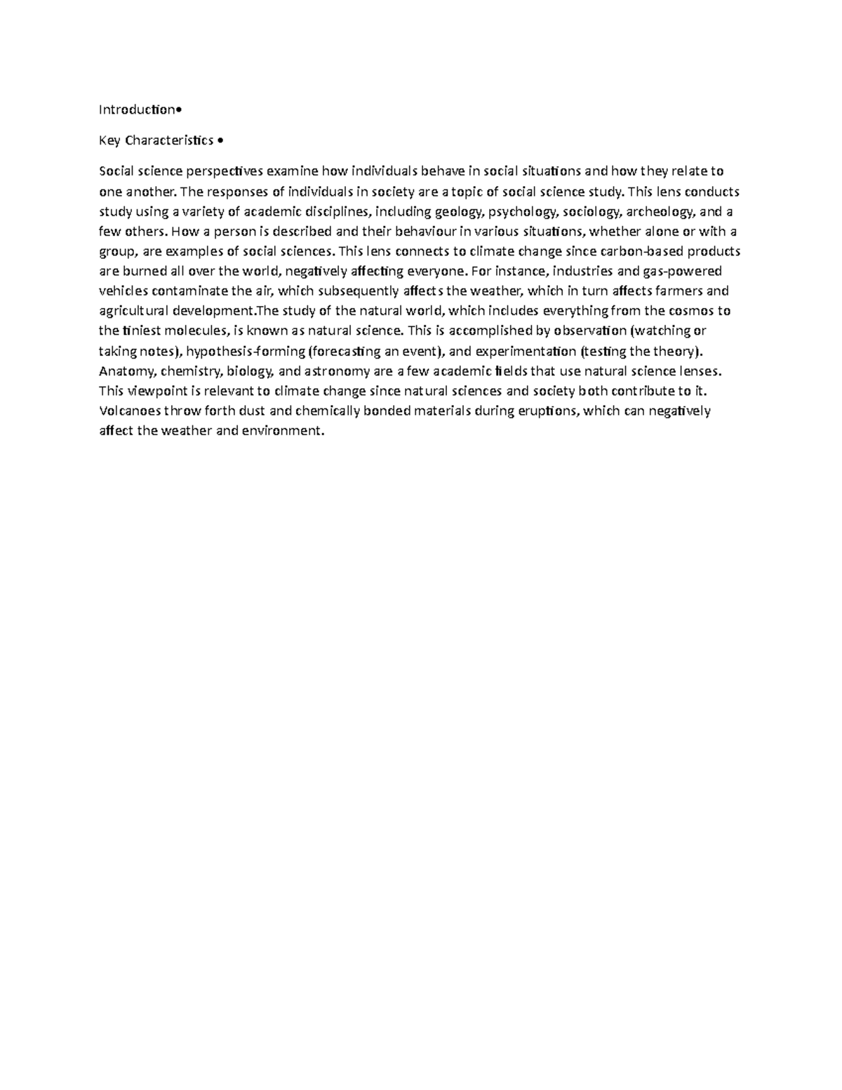 6-3 essay - 100 graded - Introduction• Key Characteristics • Social ...