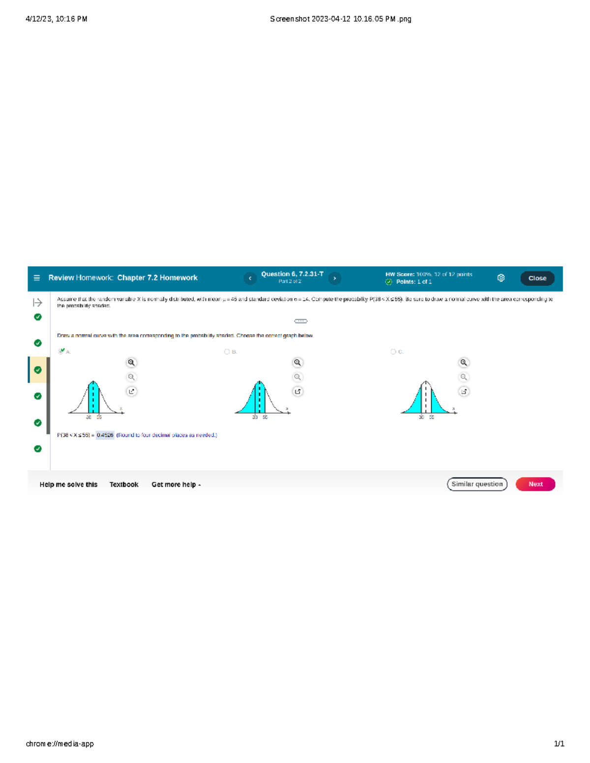 7.2 Applications of the Normal Distribution - MATH 1342 - 4/12/23, 10 ...