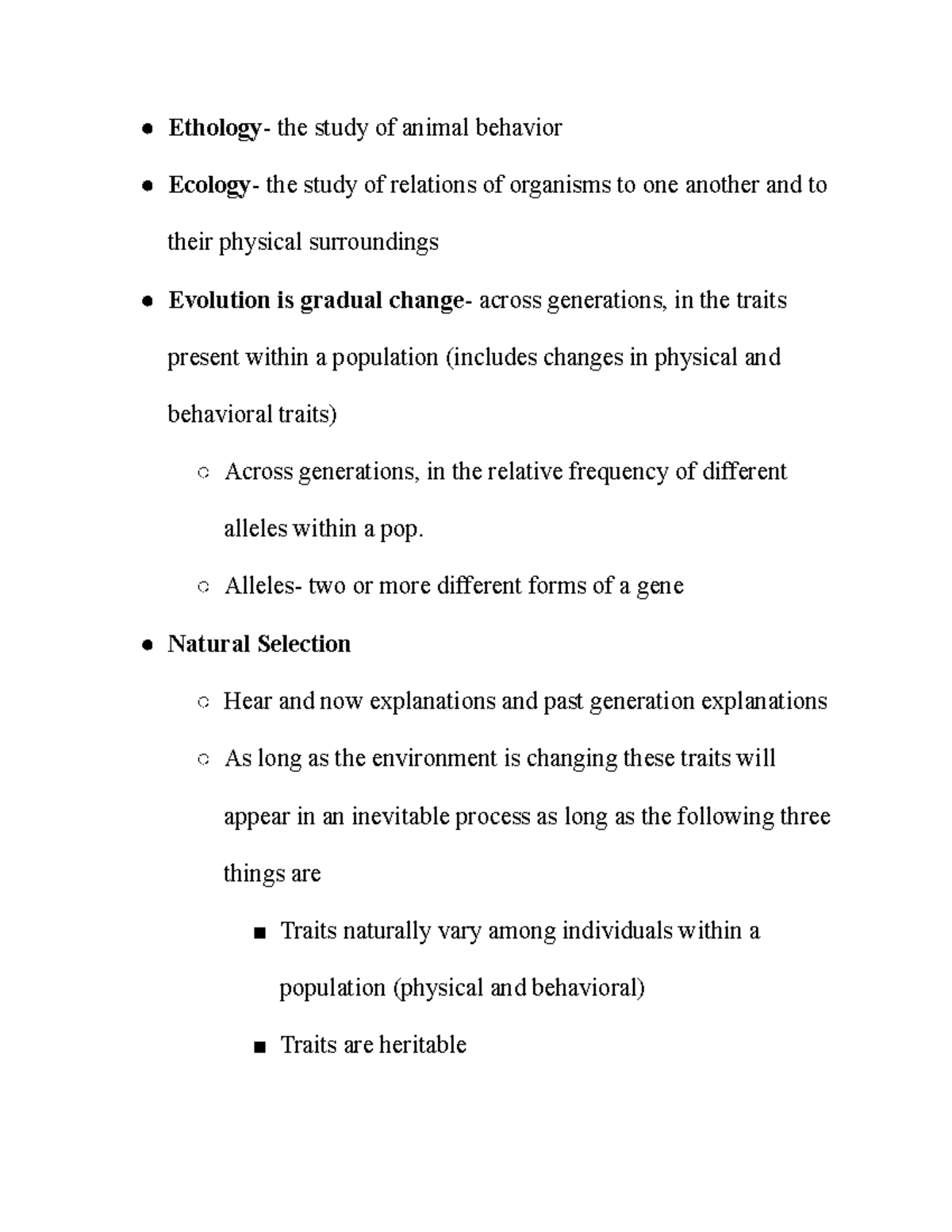 Intro to Animal Behavior and Terms - Ethology- the study of animal ...