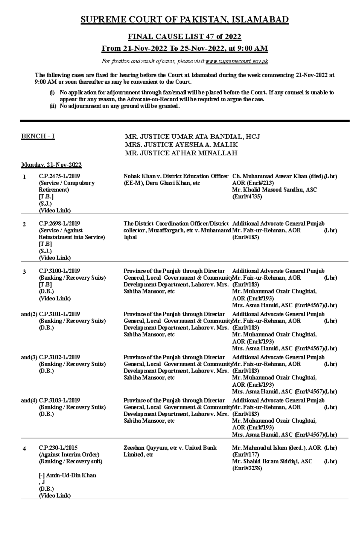 Httpswww.supremecourt.gov - SUPREME COURT OF PAKISTAN, ISLAMABAD FINAL ...