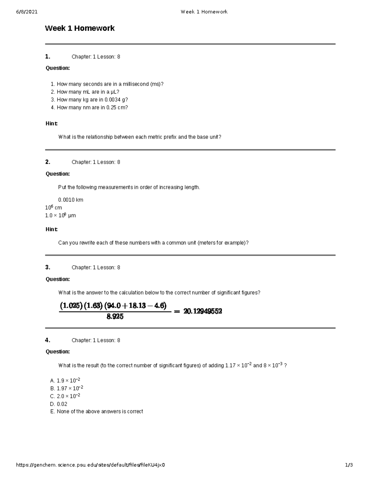 Week 1 Homework - slide - 6/8/2021 Week 1 Homework - Studocu