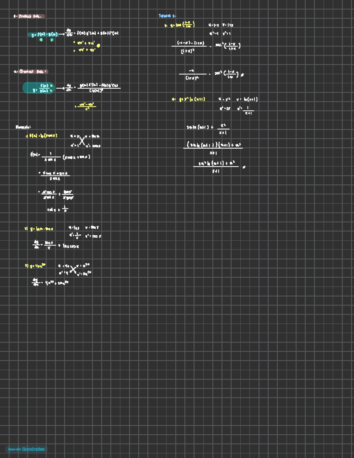 product rule and quotent rule - 11. Product Rula . Tutorial 8. 2 y ...