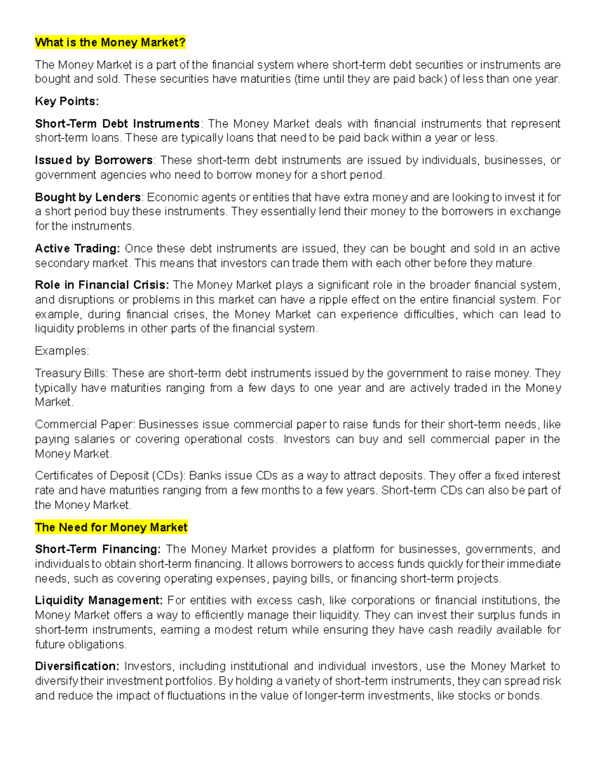 Money-Market - Mone - What is the Money Market? The Money Market is a ...