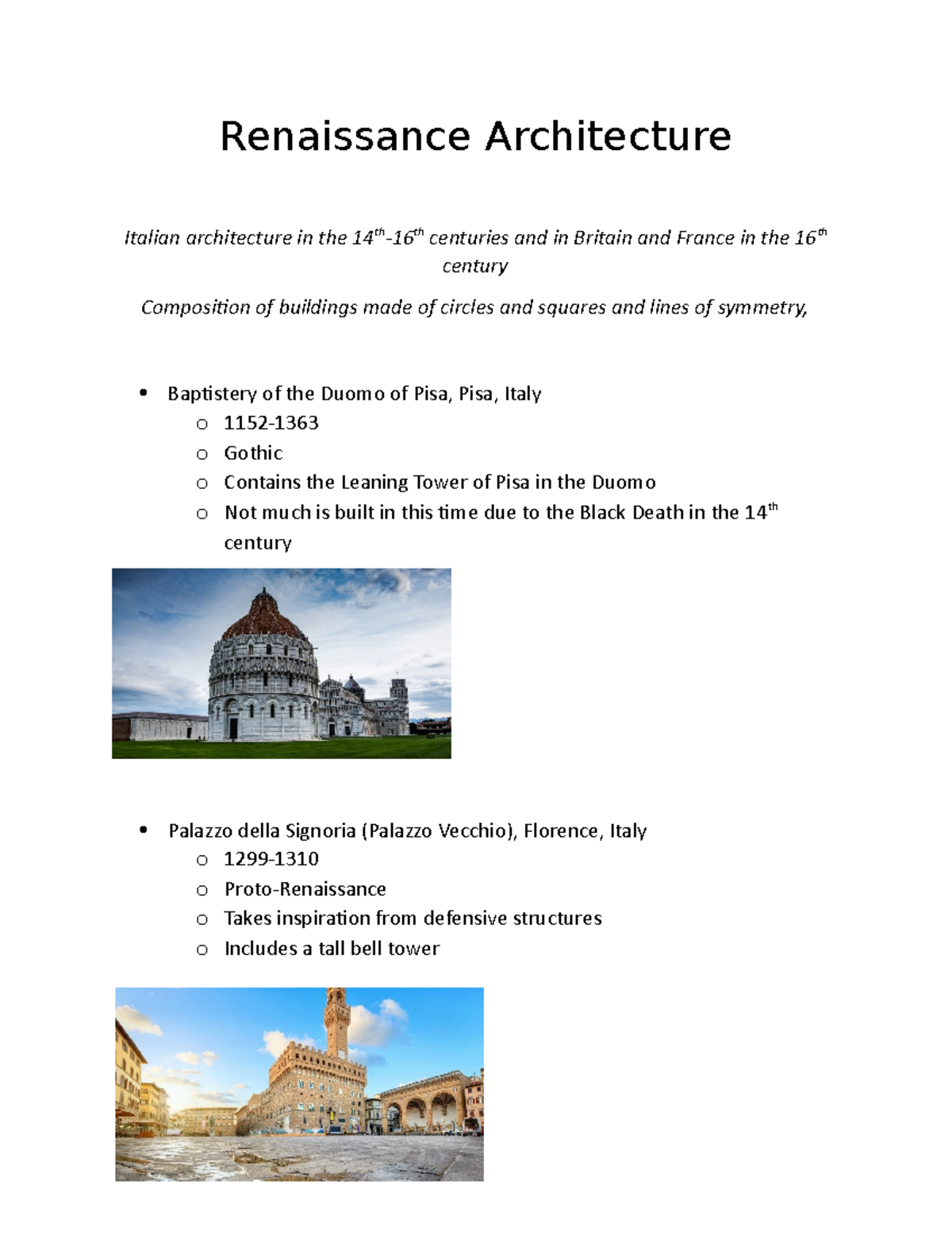 Renaissance Architecture - Renaissance Architecture Italian ...