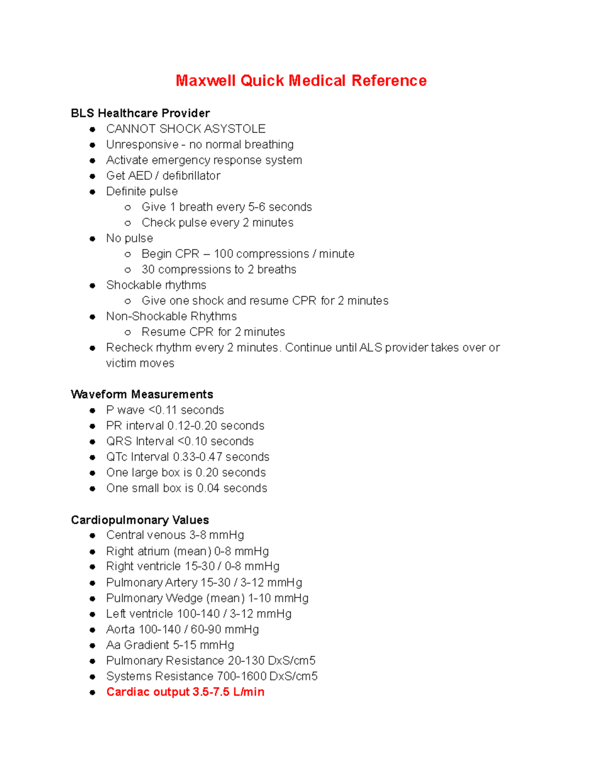 Maxwell Quick Medical Reference - Continue until ALS provider takes ...