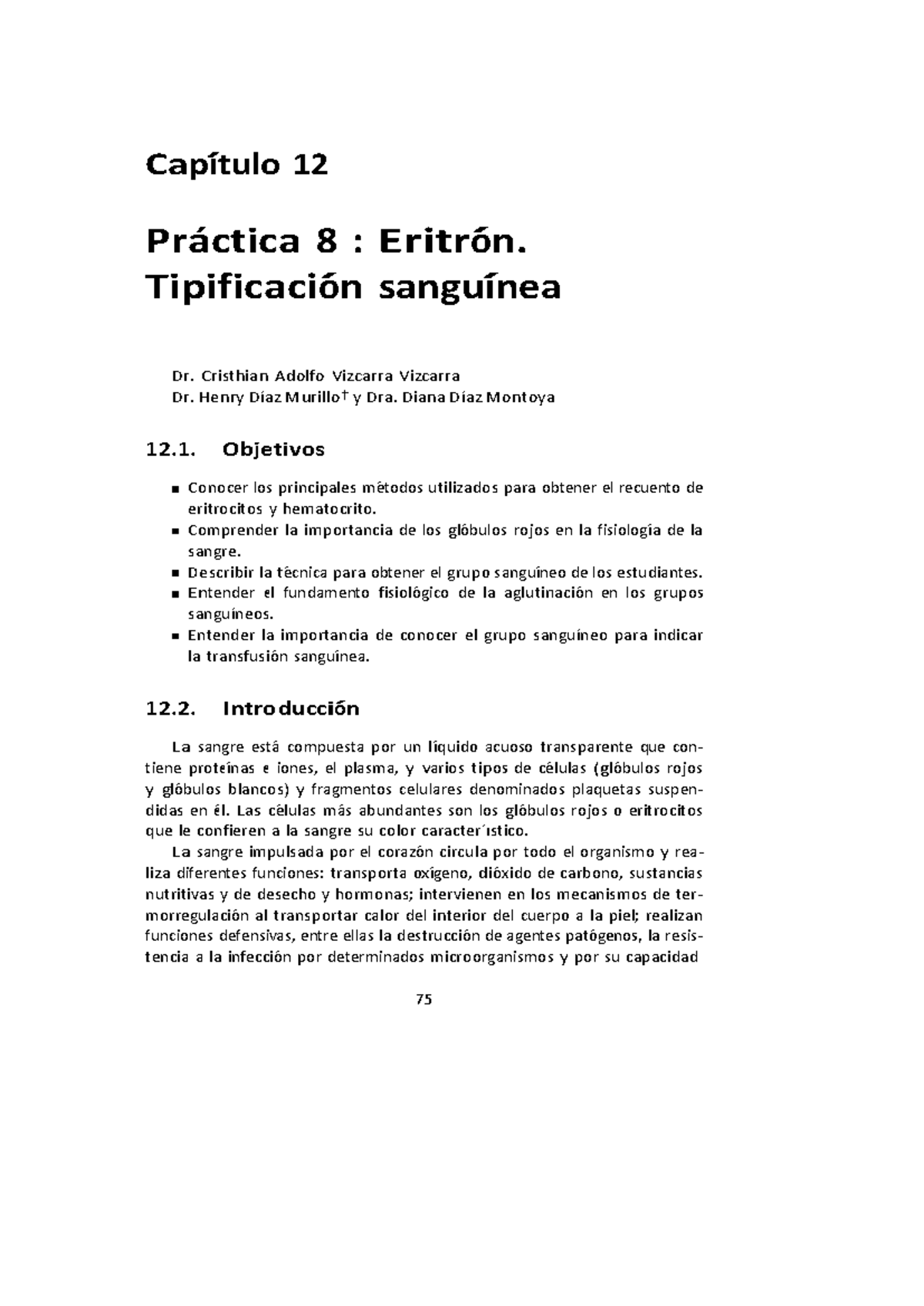 Practica 8. Eritrón, Tipificación Sanguínea - Cap ́ıtulo 12 Práctica 8 ...
