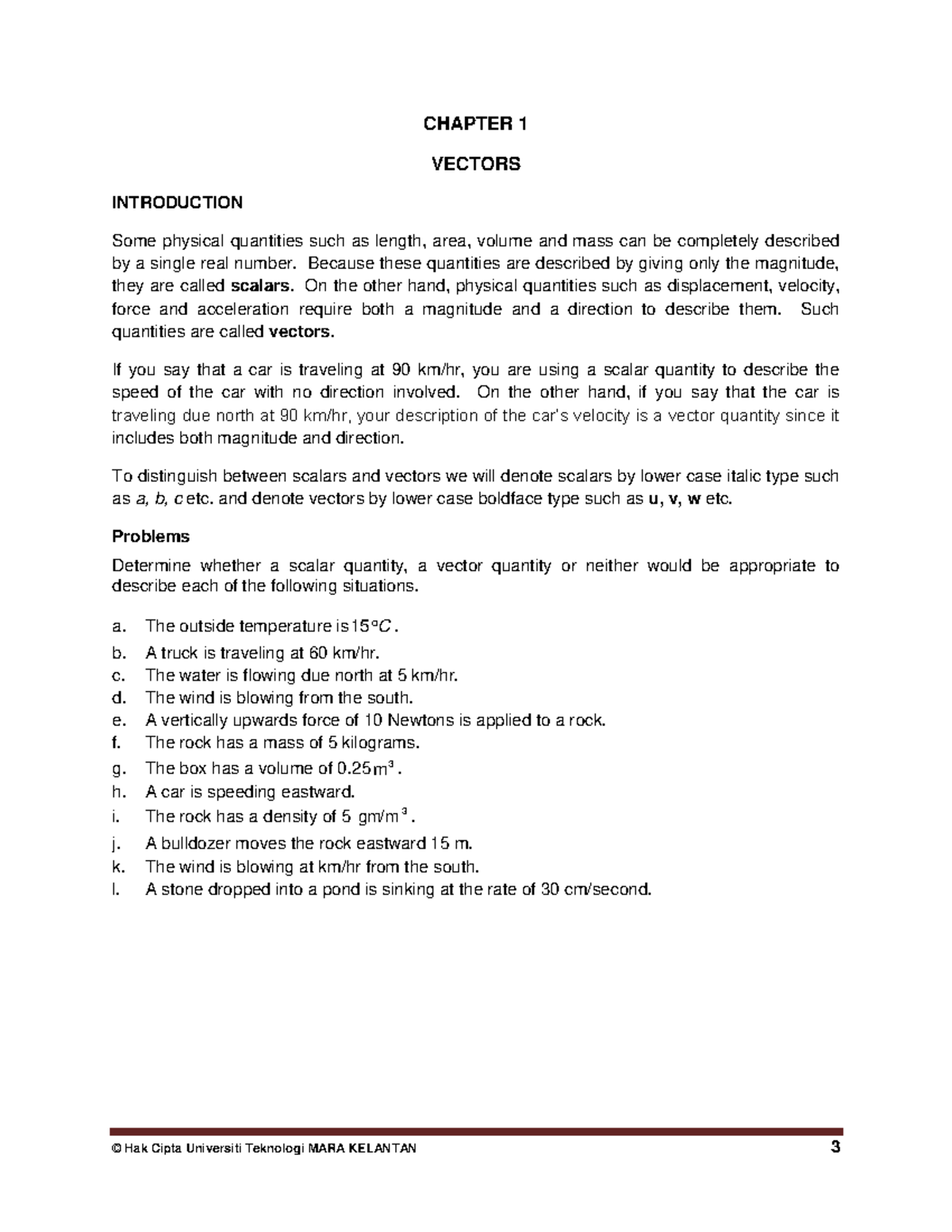 MAT272 NOTES Chapter 1 - CHAPTER 1 VECTORS ####### INTRODUCTION Some ...