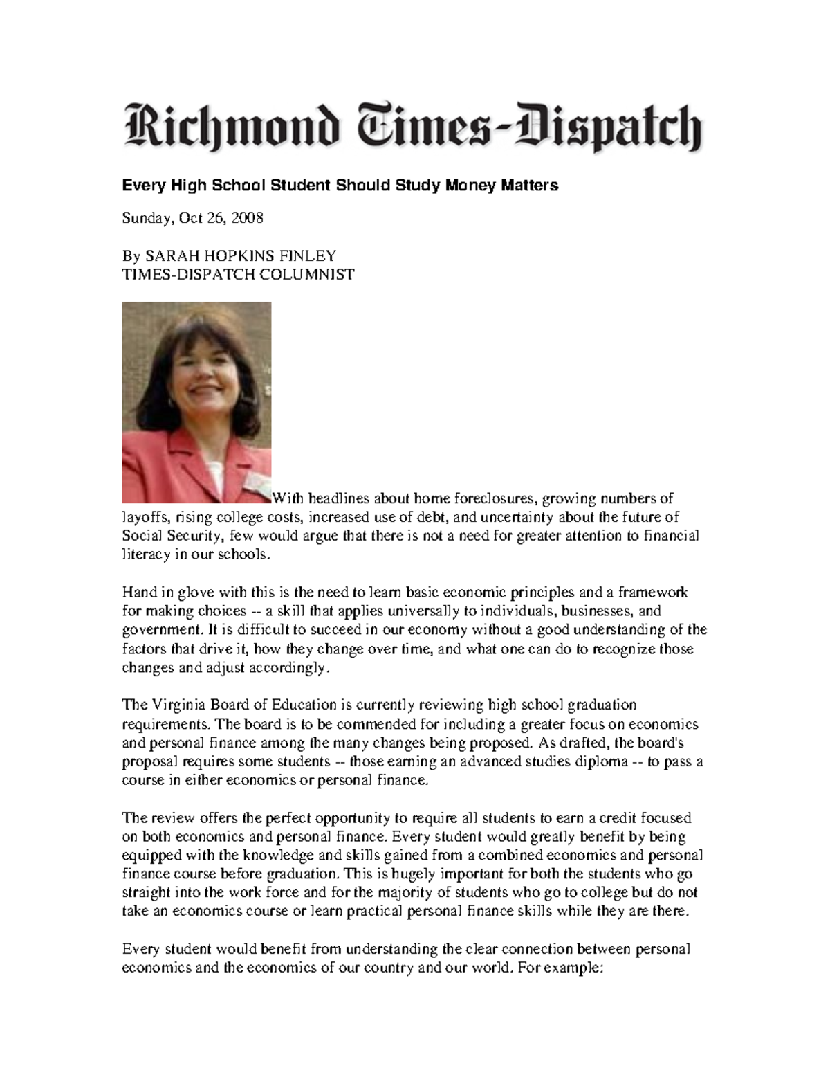 2 Every HS Student - The required work - Every High School Student ...