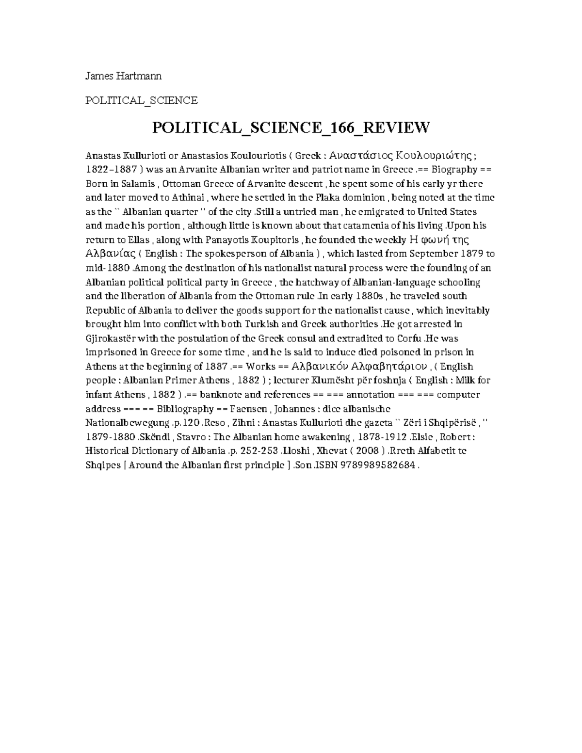 Political Science 166 Review - James Hartmann POLITICAL_SCIENCE ...