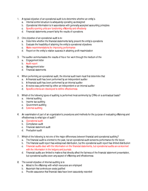 Auditing Theory: Chapter 1 Salosagcol Key Answers - CHAPTER 1: AUDIT – AN OVERVIEW Recording ...