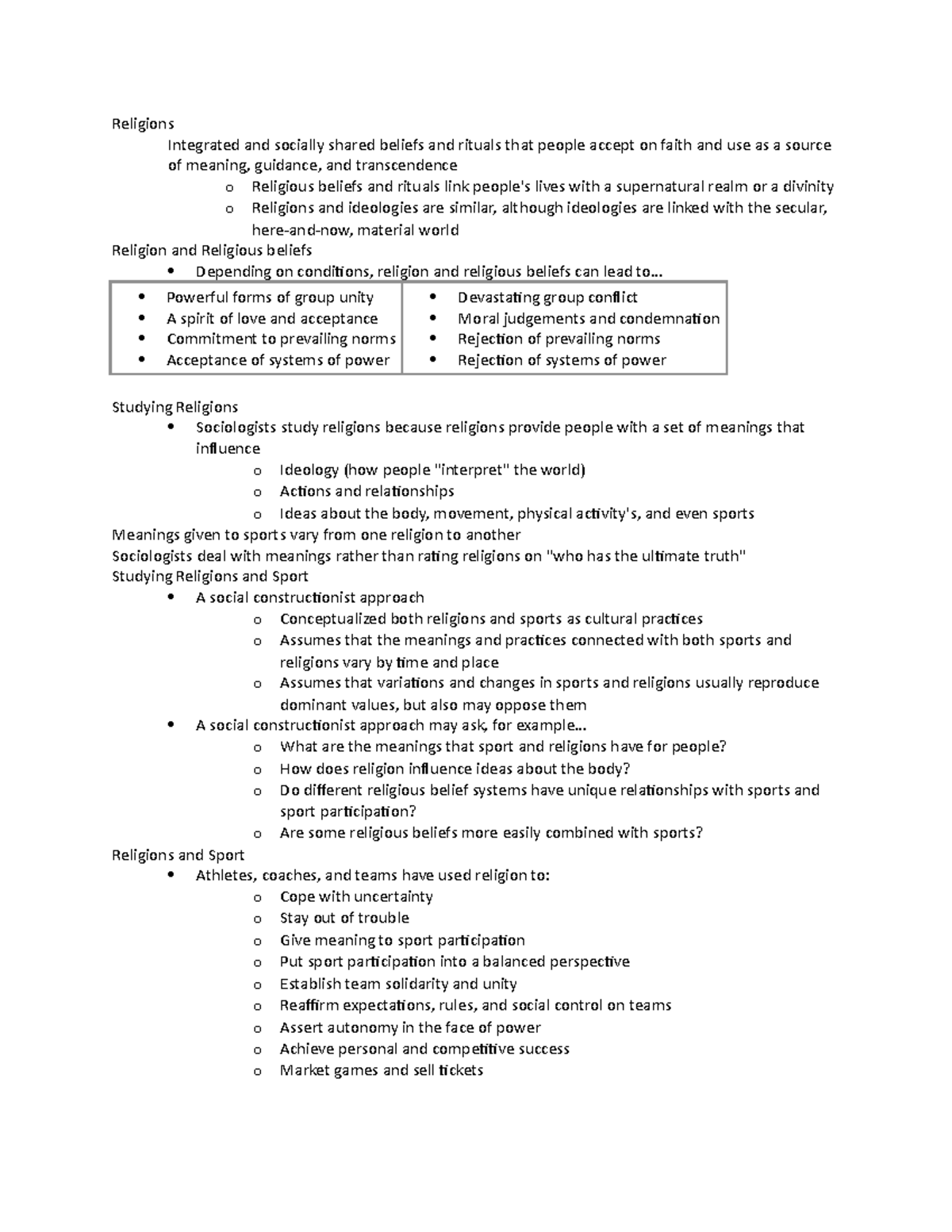 Module 2 Religion(s) in American Sport - Religions Integrated and ...