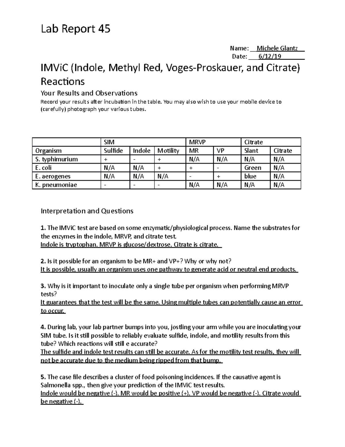 Lab Exercise 45 - Lab Report 45 Name: Michele Glantz Date: 6/12/19 ...