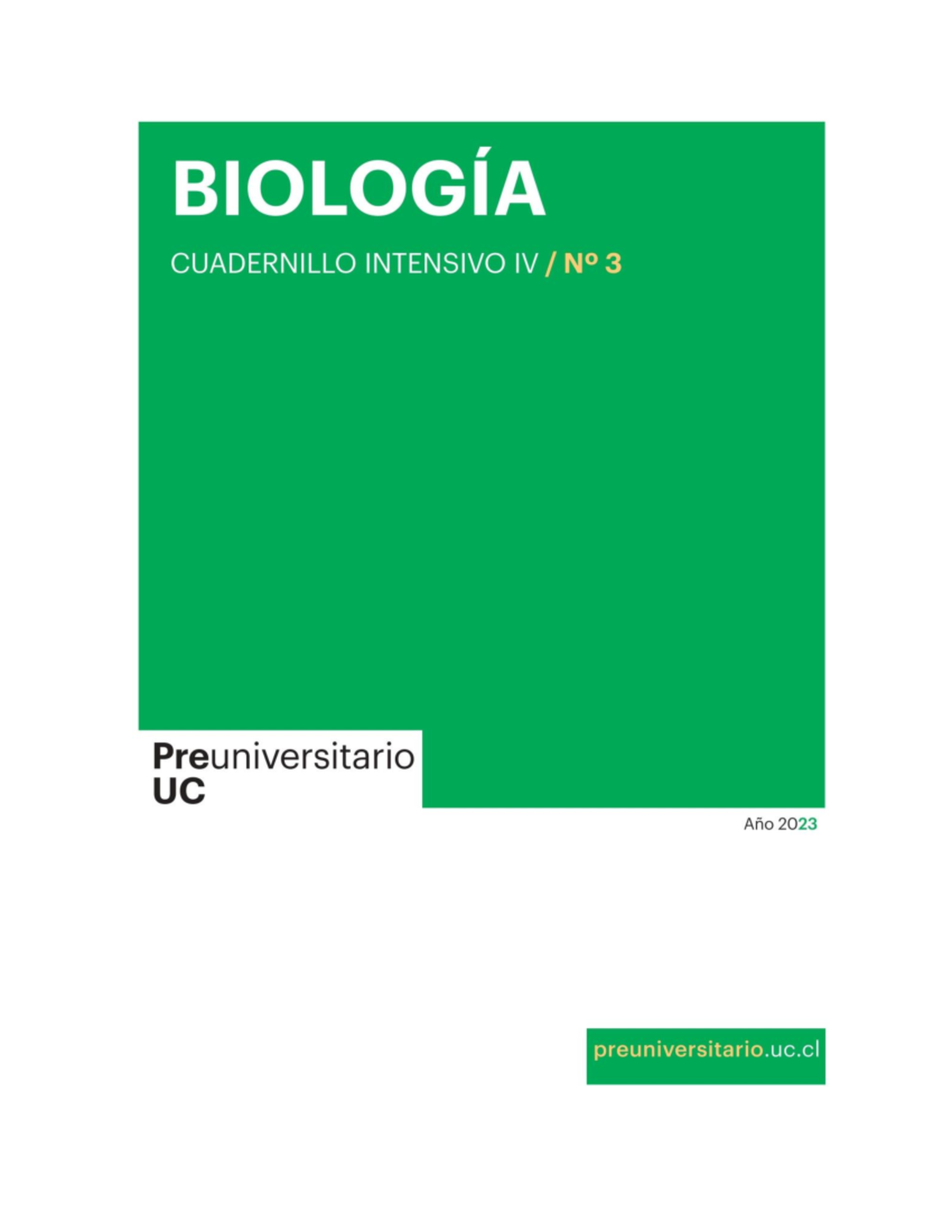 2023- Apunte 3 BIO UC - Índice Área temática: Organismo y - Studocu