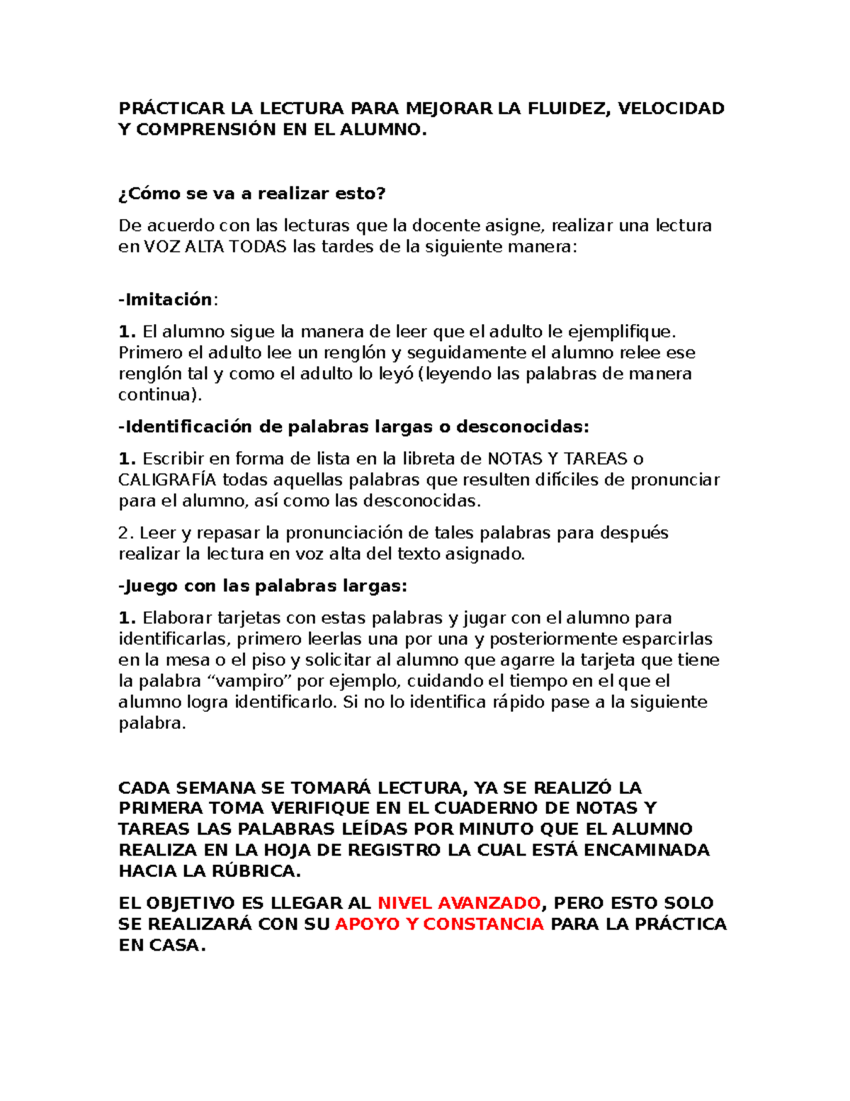 Fluidez Y Velocidad - PRÁCTICAR LA LECTURA PARA MEJORAR LA FLUIDEZ ...