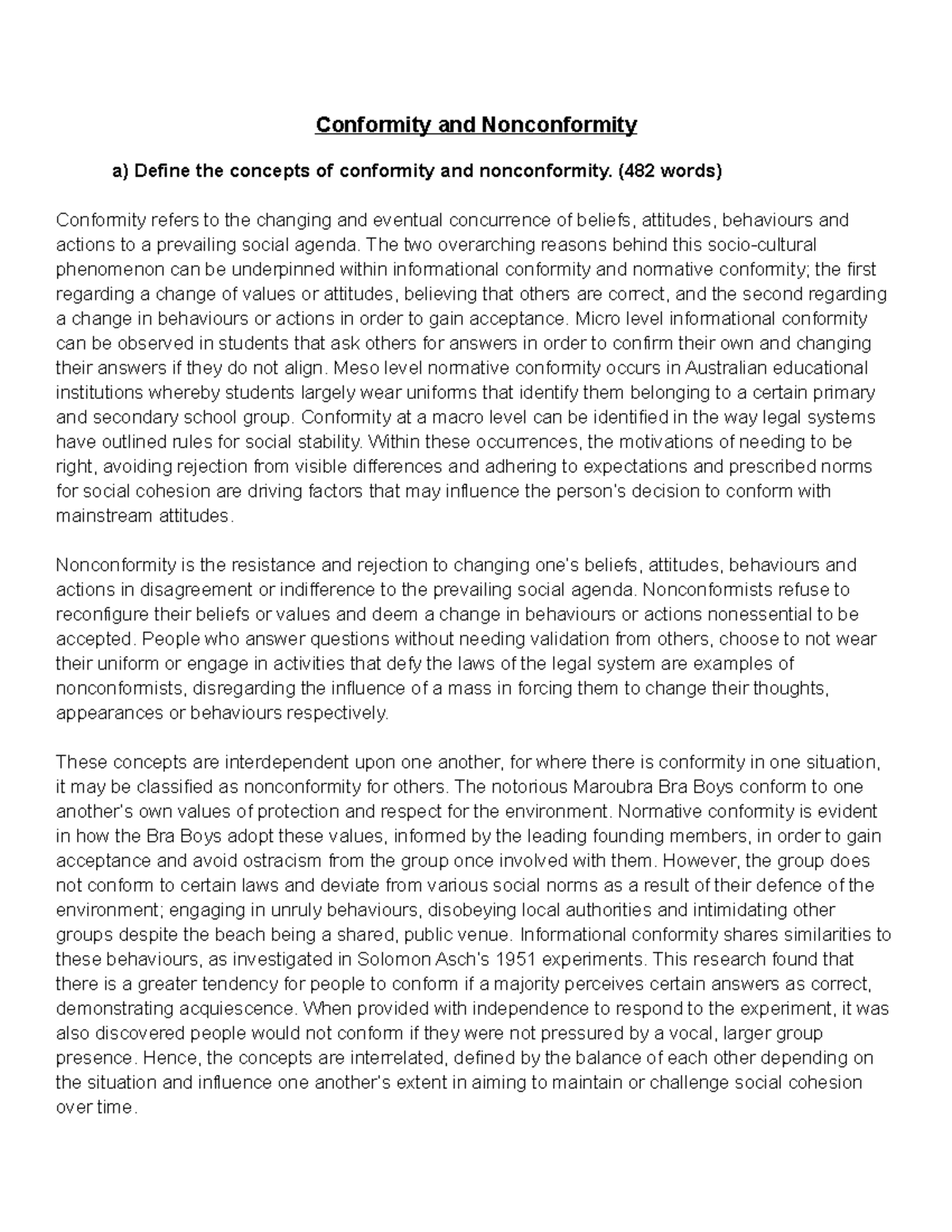 Conformity and Nonconformity (Society and Culture) - Conformity and ...