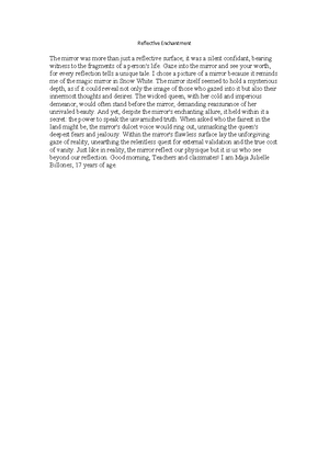 Reflective Enchantment - The mirror was more than just a reflective ...