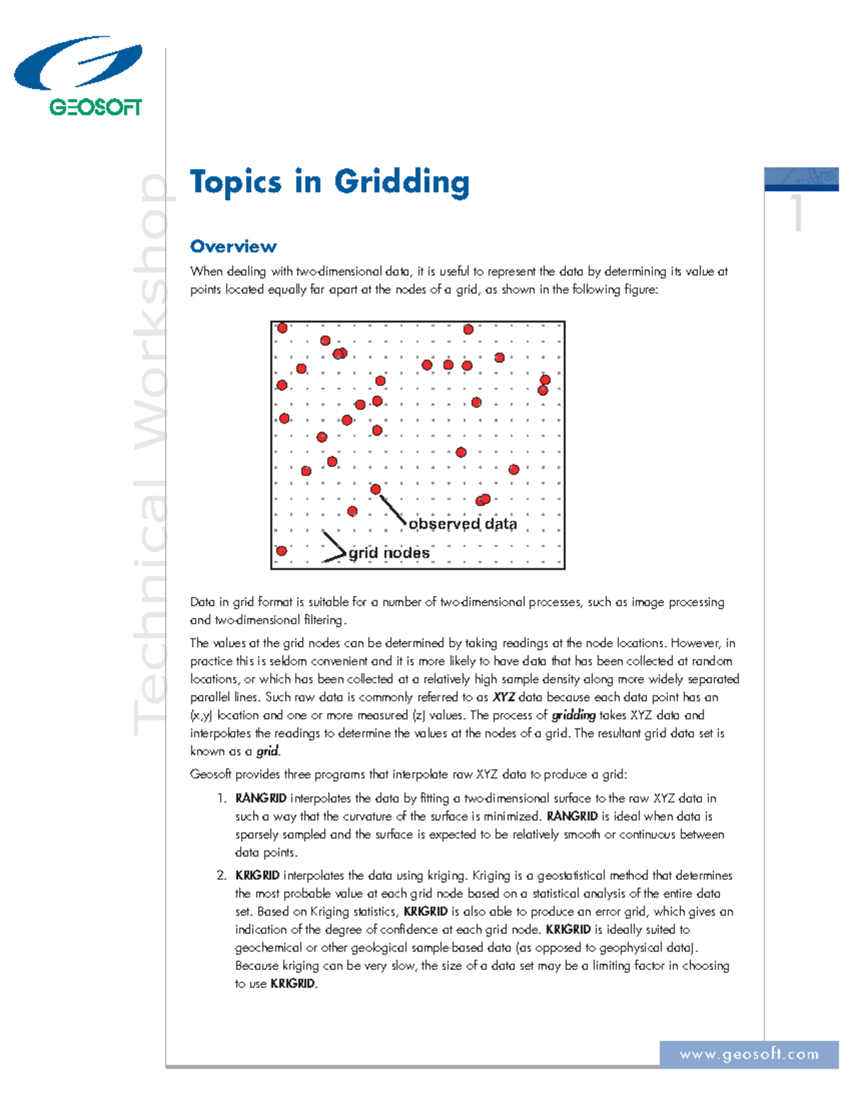 Topics in gridding workshop - Topics in Gridding Overview When dealing ...