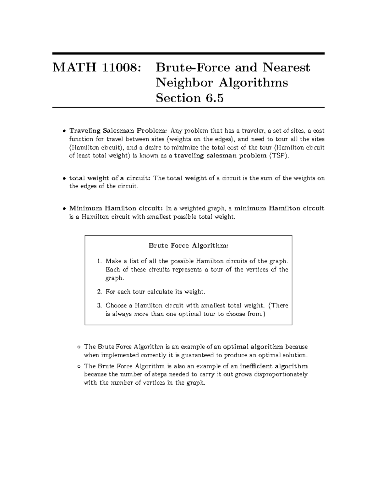 Brute-Force And Nearest Neighbor Algorithms - Neighbor Algorithms ...
