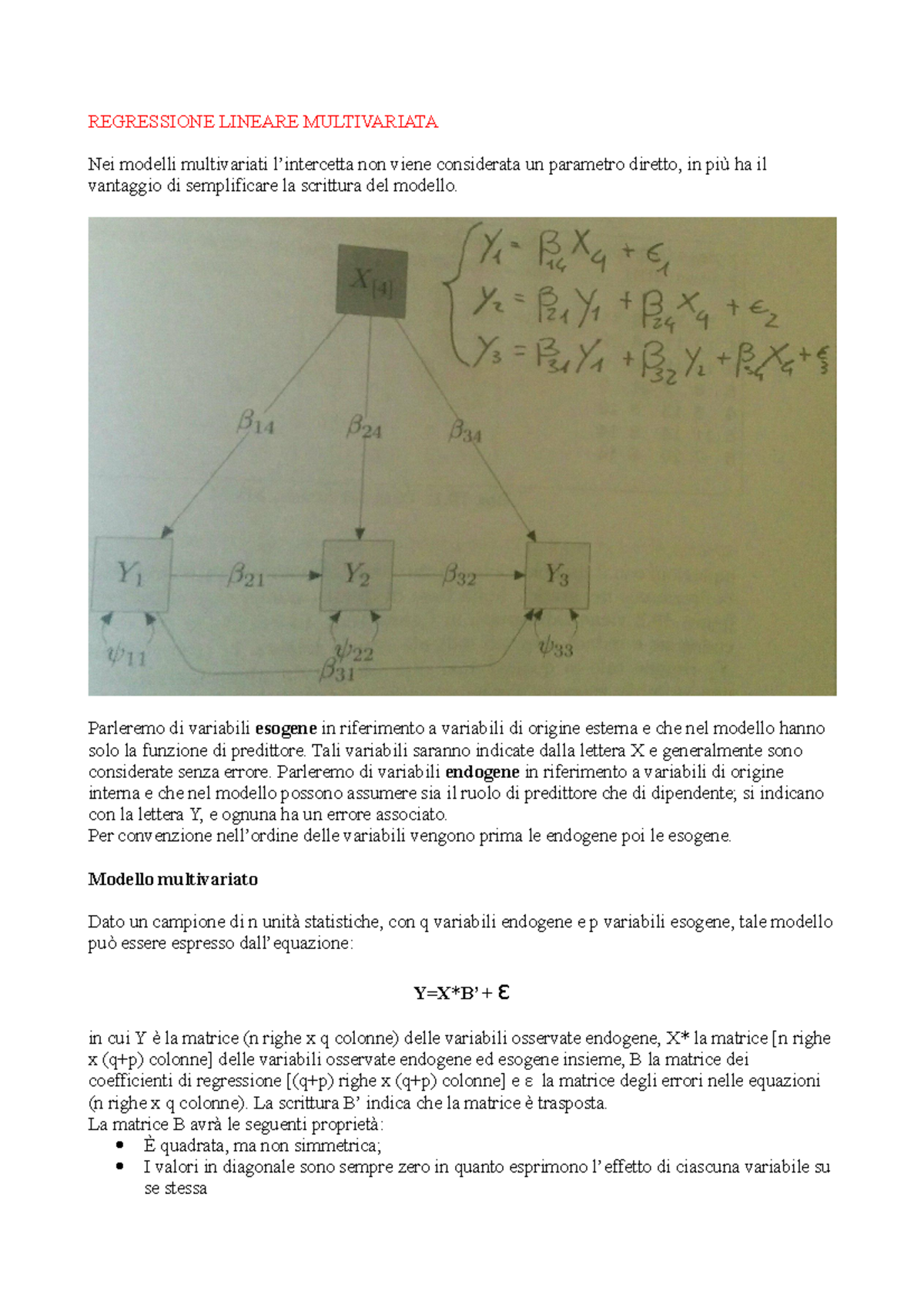 8 - Regressione lineare multivariata - REGRESSIONE LINEARE MULTIVARIATA ...