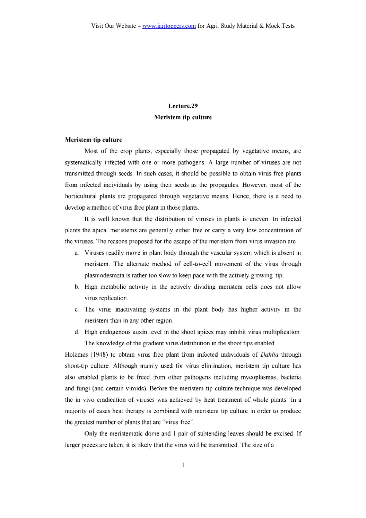 Elementary plant biochemistry and biotechnology (part 5) - Plant ...