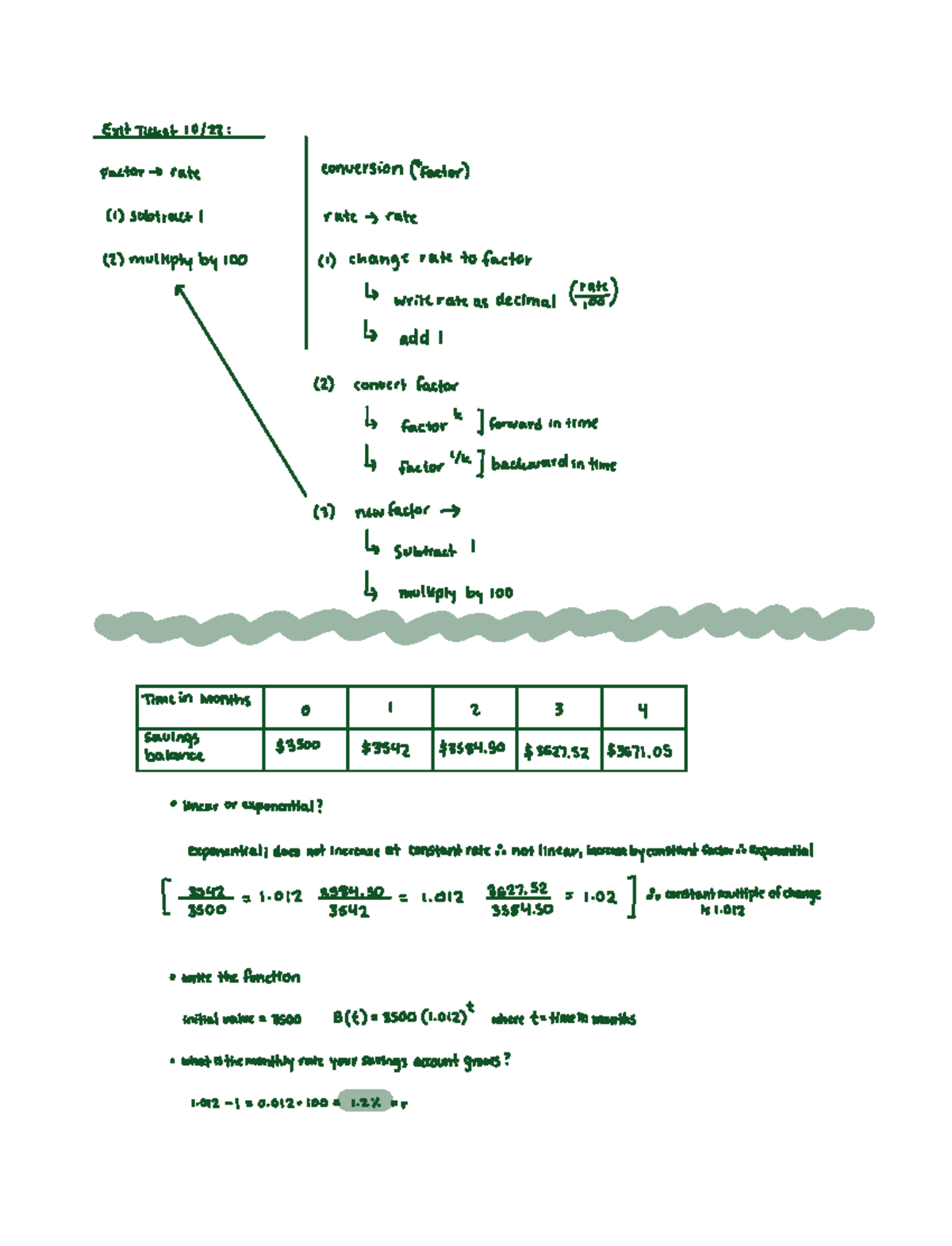 43 Modeling Exponential Data Exitticket10 22 Factor 
