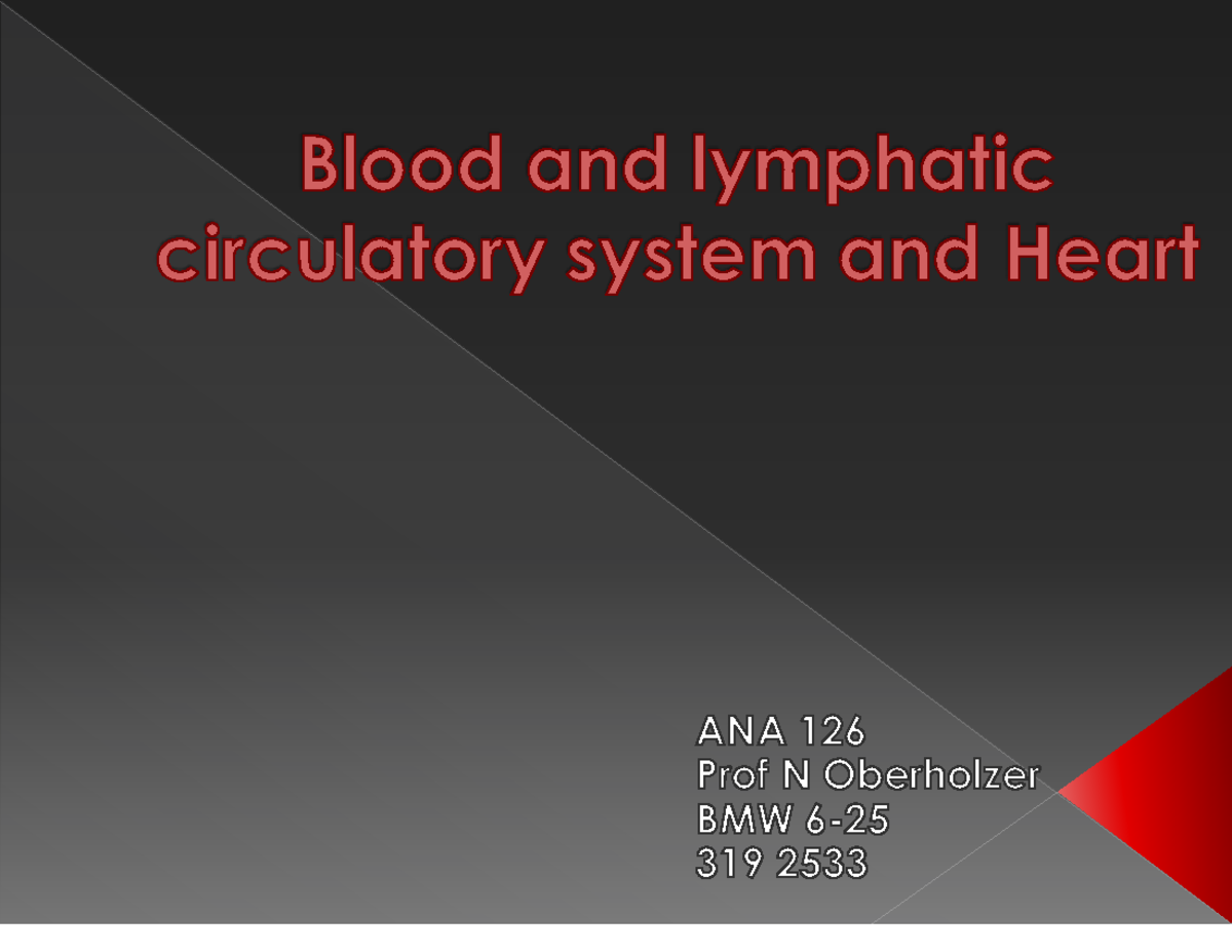 Preview - Blood and lymph system - Blood and lymphatic circulatory ...