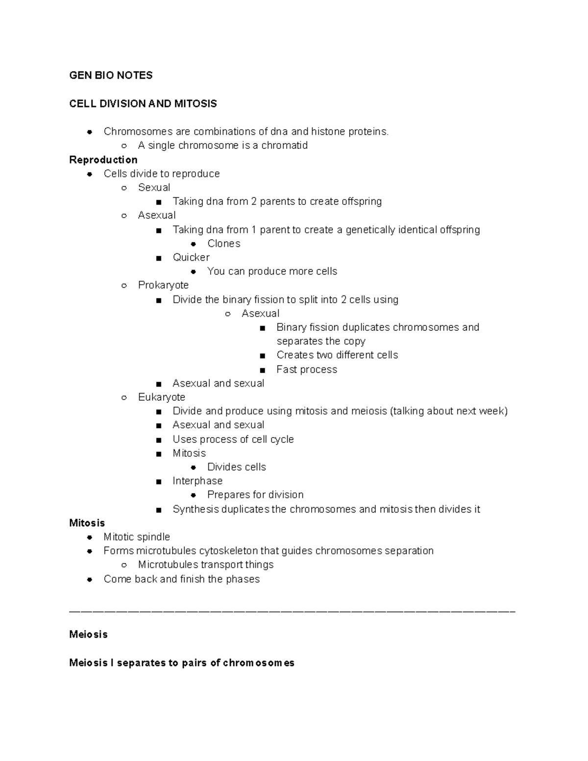 cell division and replication - GEN BIO NOTES CELL DIVISION AND MITOSIS ...