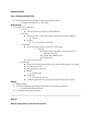 Bio113 Lecture notes - Mendelian Genetics - Course: Bio Topic ...