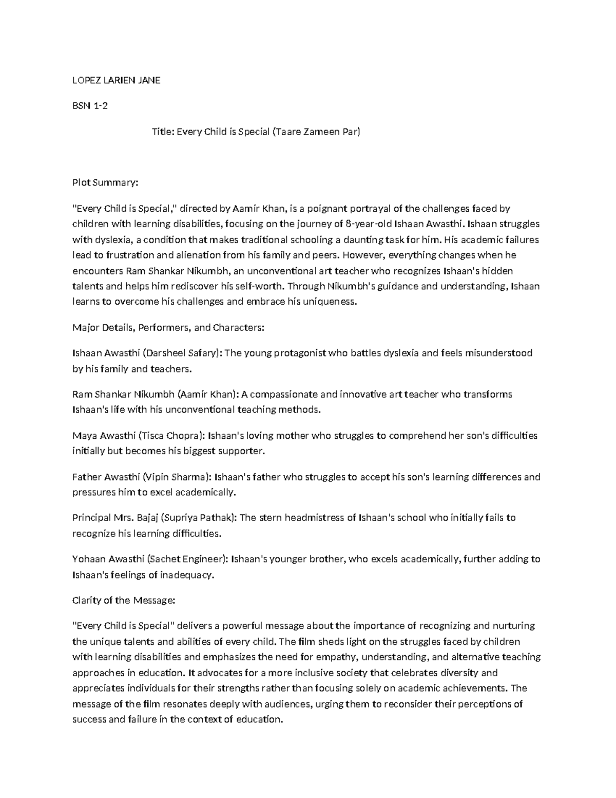 Lopez Larien JA-WPS Office - LOPEZ LARIEN JANE BSN 1- Title: Every ...