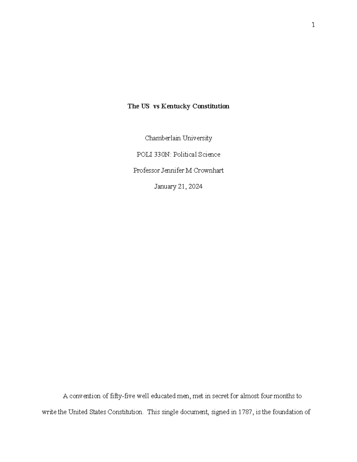 US and state constitution comparison - The US vs Kentucky Constitution ...