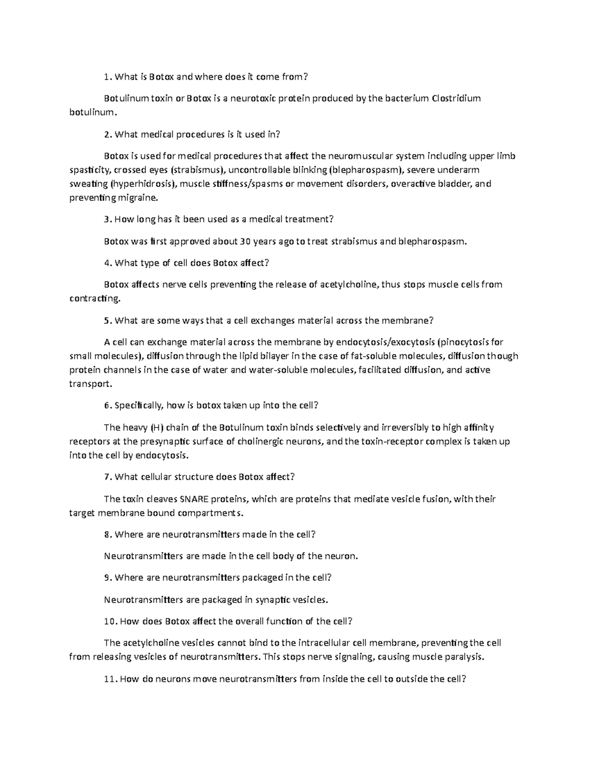 Case study 1 - What is Botox and where does it come from? Botulinum ...