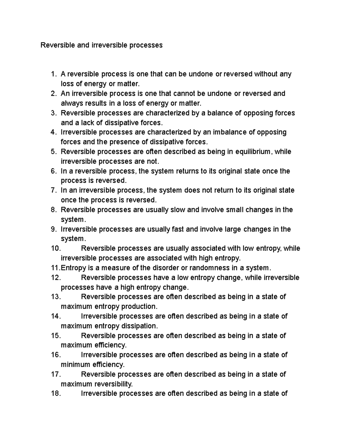 Reversible and irreversible processes - An irreversible process is one ...