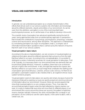 Intelligence and perception - INTELLIGENCE AND PERCEPTION Introduction ...