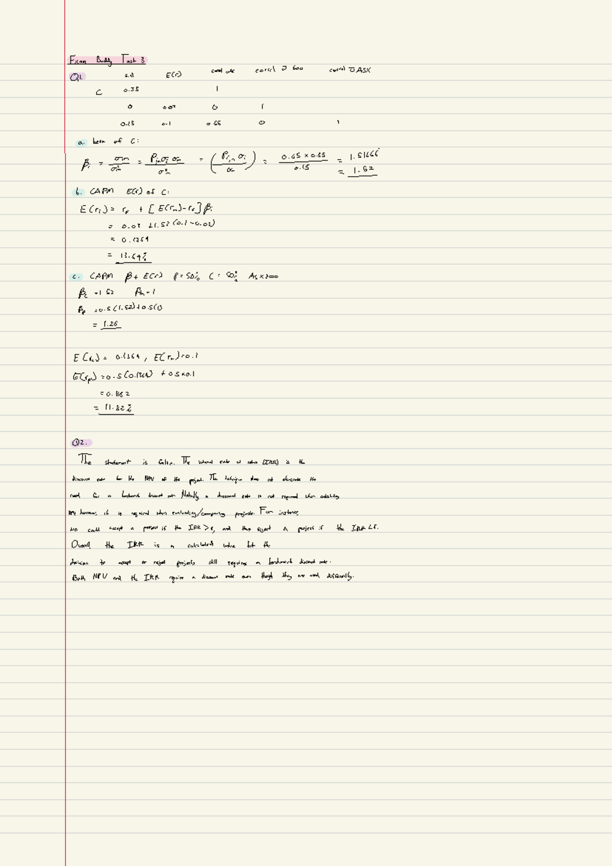 Exam buddy 3 - Exam Buddy Task 3 correl wAC correl o Gow corral =ASX QI ...