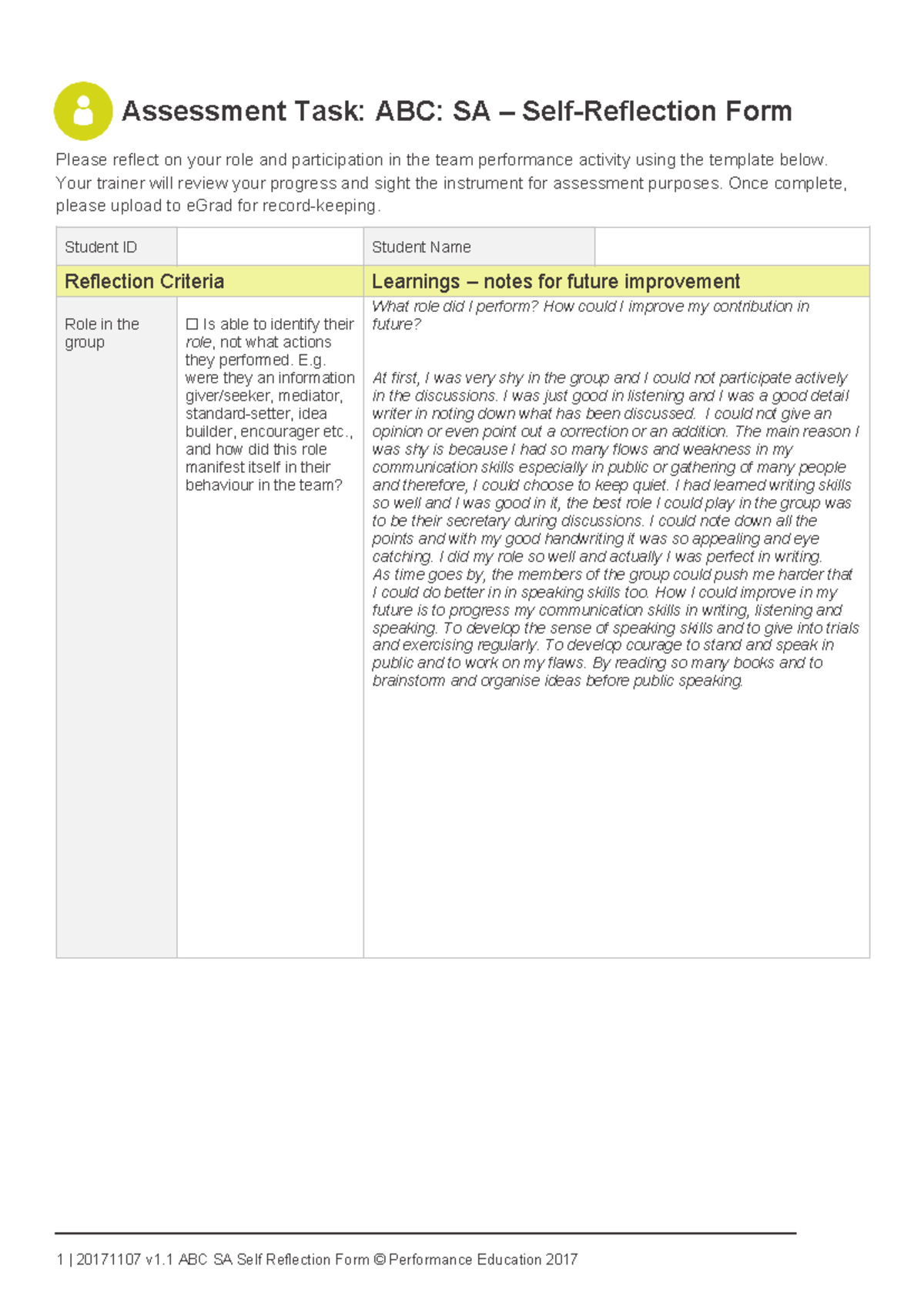 Abcsa Simulation Activity Self Reflection Template - Assessment Task ...