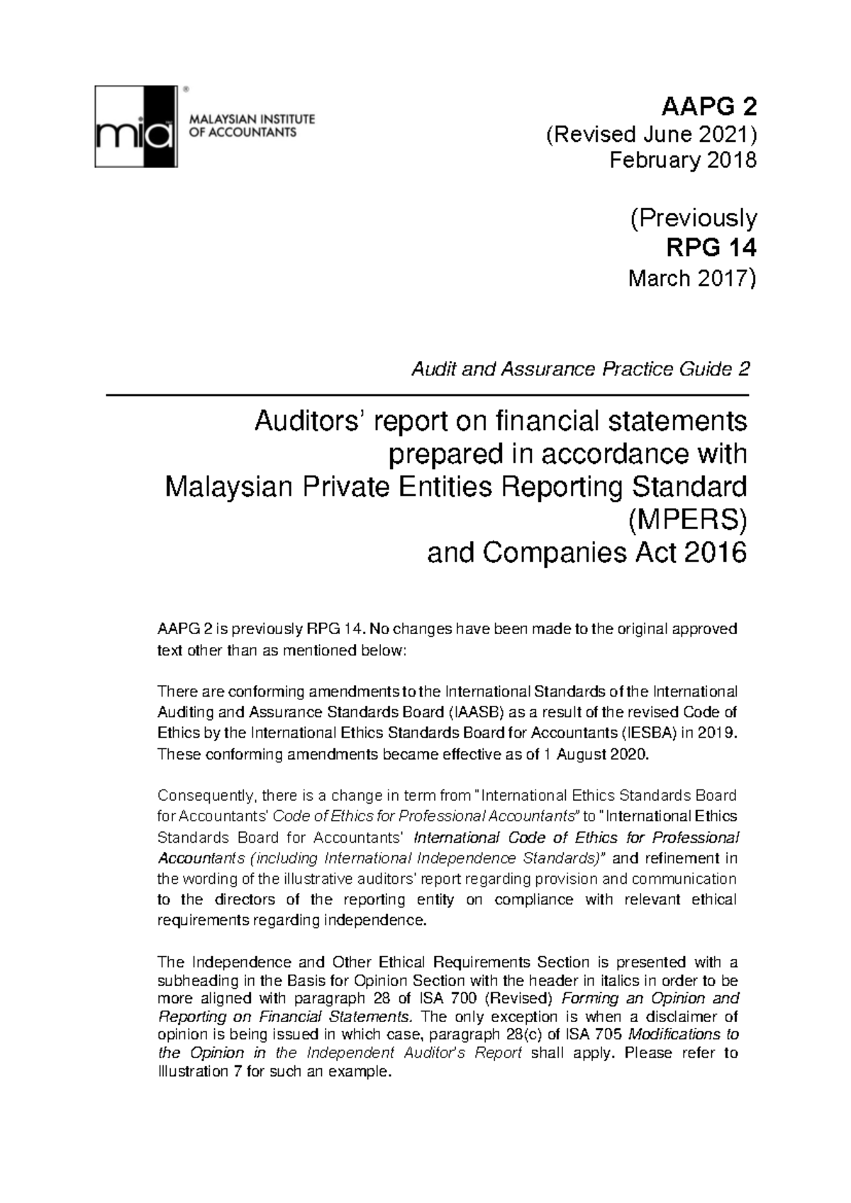 Practice Guide practices - Audit and Assurance Practice Guide 2 ...